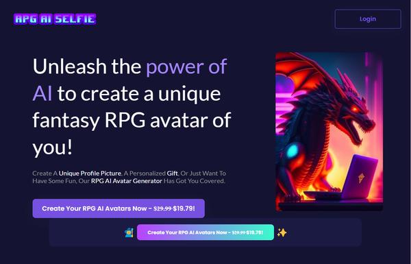 RPG AI Selfie Generator AI Tool: Pricing, Reviews | AiPlacard