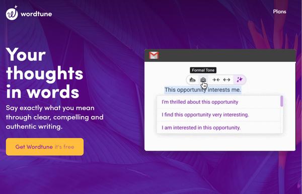 Wordtune AI Tool: Pricing, Reviews | AiPlacard
